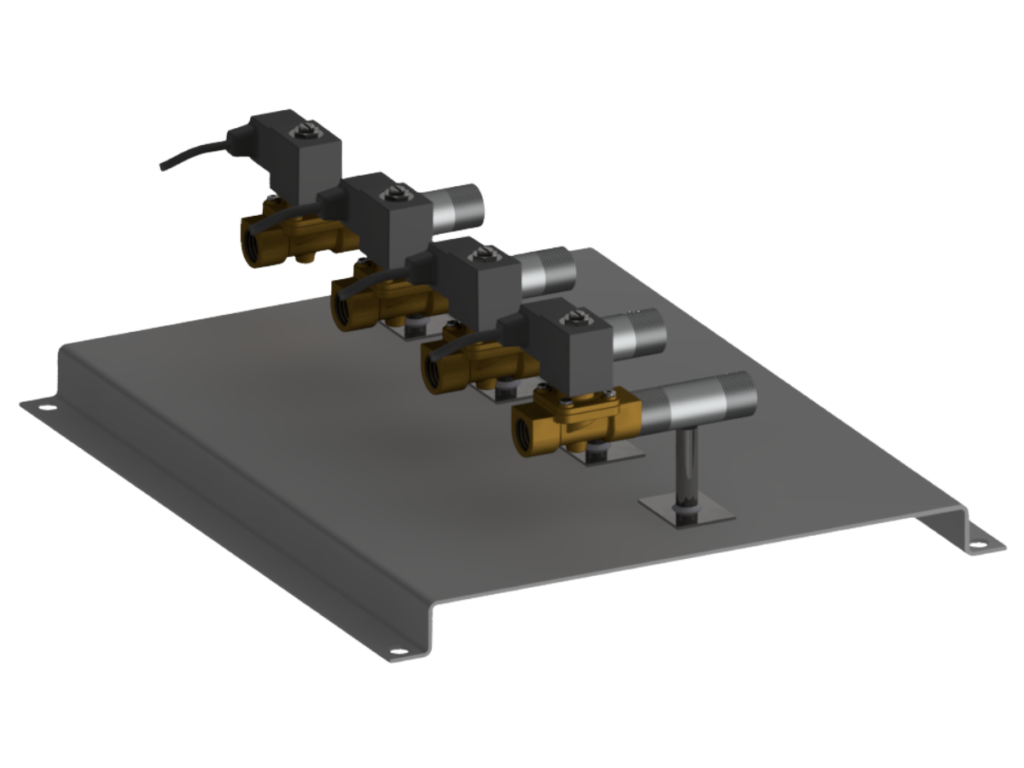 Panel (Water Control), w/ (4) 1/2″ Water Solenoids – AVW Equipment ...
