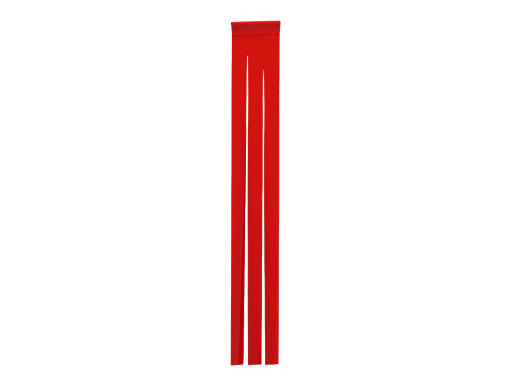 Mitter Curtain, 12″W x 79″Lg w/4″ Cuts, Straight-Cut, Looped/Glued ...