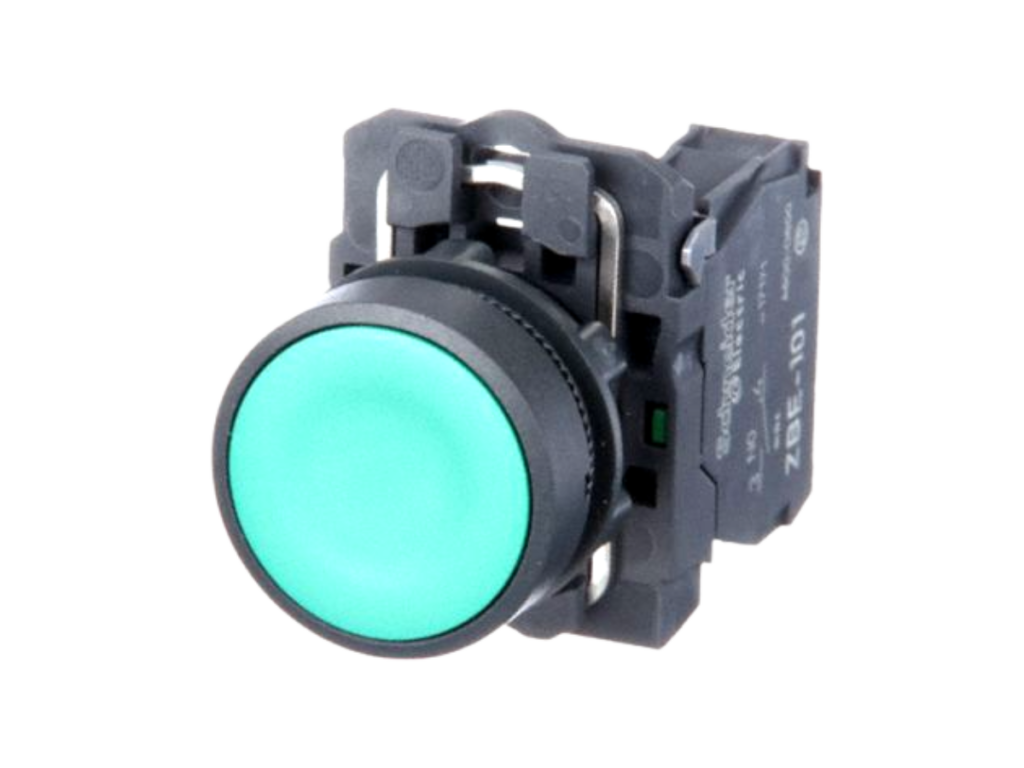 Flush Push Button, 22mm, Non-Illuminated, Green – AVW Equipment Company ...
