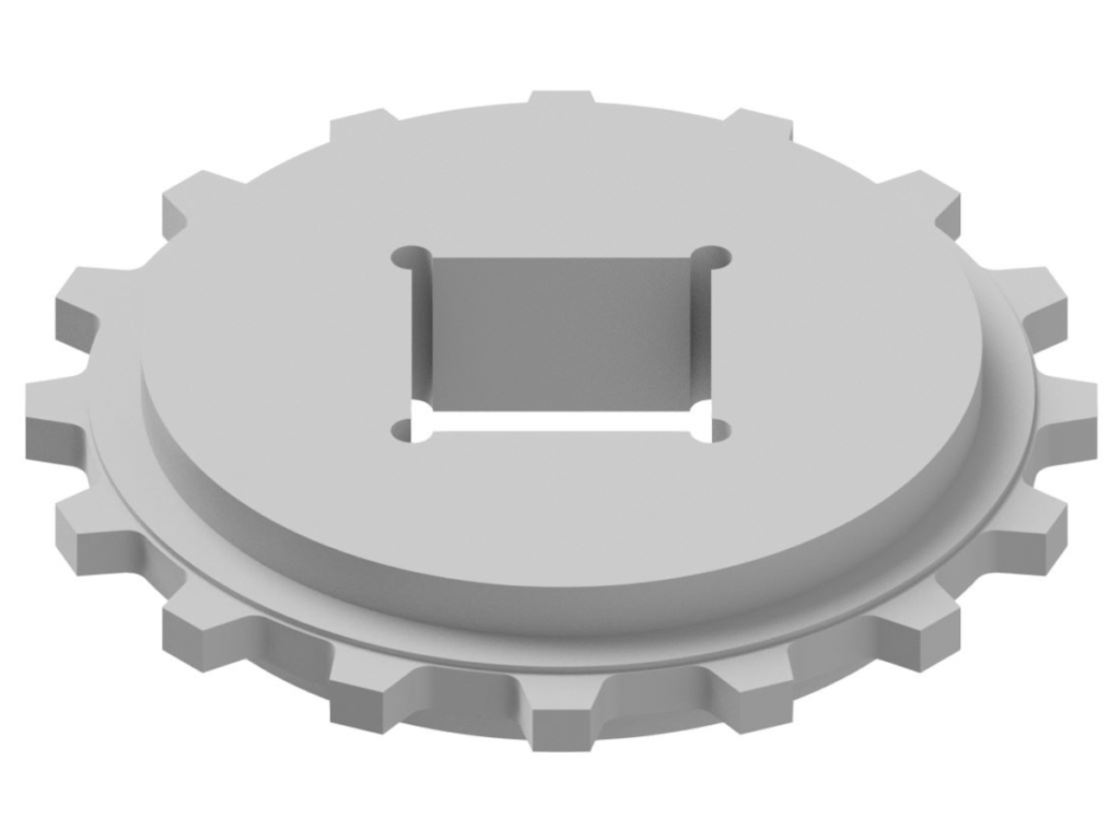 Sprocket, Belt Conveyor, 16 Tooth, 3-1/2″ Square Bore, Machined Plastic ...